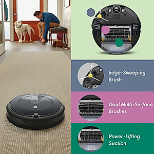 iRobot Roomba 692 Robot Vacuum-Wi-Fi Connectivity, Personalized Cleaning Recommendations, Works with Alexa, Good for Pet Hair, Carpets, Hard Floors, Self-Charging, Charcoal Grey