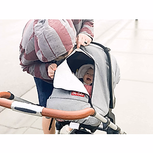 Sho Cute - Winter Baby Car Seat Cover for Boys Girls | Polar Fleece Newborn Cozy Carrier Covers I Warm Infant Carseat Canopy for Babies | Perfect for Cold Weather of Spring Fall and Winter | Soft Grey