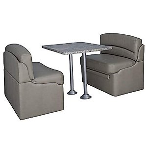 RecPro 42" Dinette Booth Set with Table and Leg, Includes Two Dinette Booths for RV's | 5th Wheel Camper Dinette Seating with Bed Conversion, Table and Table Posts
