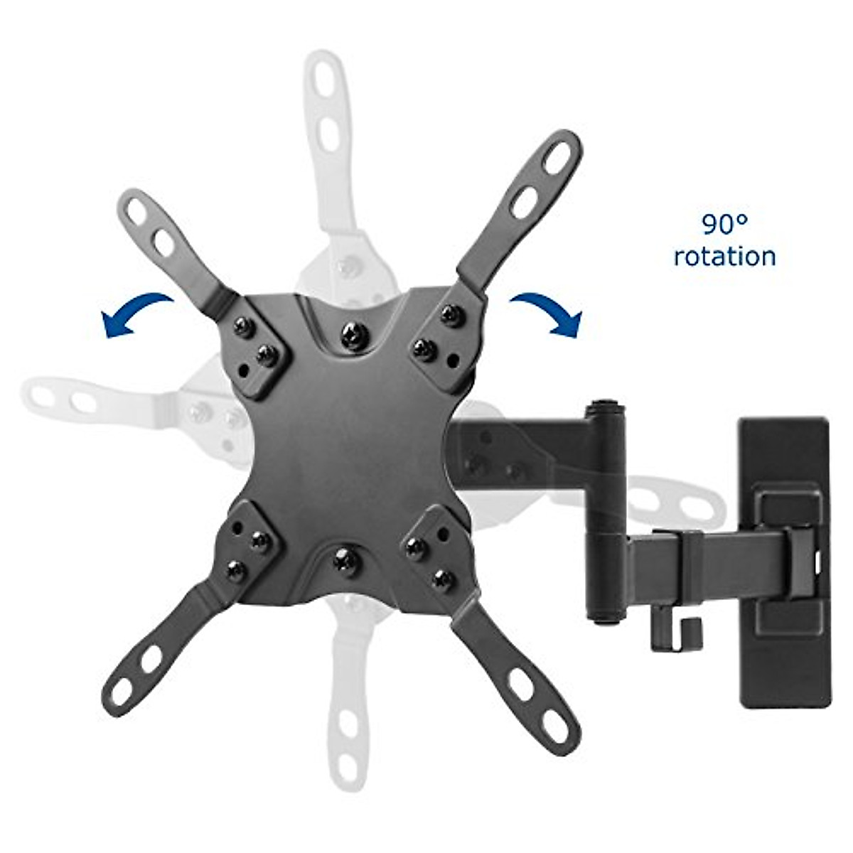 VIVO Full Motion TV Wall Mount for 13 to 42 inch Flat Plasma Screens, VESA Bracket Stand with Tilt and Swivel, Black, MOUNT-VW06