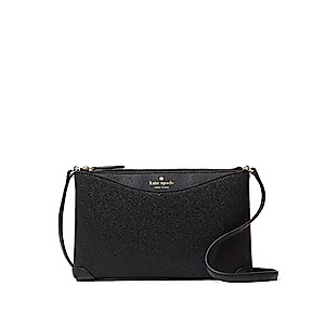 kate spade purse handbag crossbody Shimmy glitter (One size, Crossbody-Black)