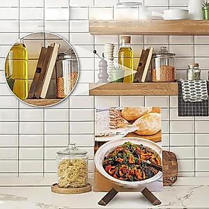 XPBEW Rustics Wood Recipe Reading Stands Holder Rack Convenient Display Book Holder Portable Music Bookshelf for Students