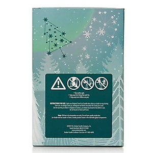 Yankee Candle Balsam & Cedar Winter Holiday Gift Set - Small Balsam & Cedar Candle (3.7 oz) with Festive Trees Small Jar Shade in a Decorative Gift Box