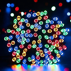Dazzle Bright 300 LED Christmas String Lights, 100 FT Connectable Waterproof String Lights Green Wire with 8 Modes, Christmas Decorations for Indoor Outdoor Xmas Party Yard Garden (Multi Colored)