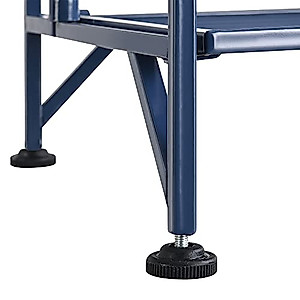 Convenience Concepts Xtra Storage 3 Tier Folding Metal Shelf, Cobalt Blue