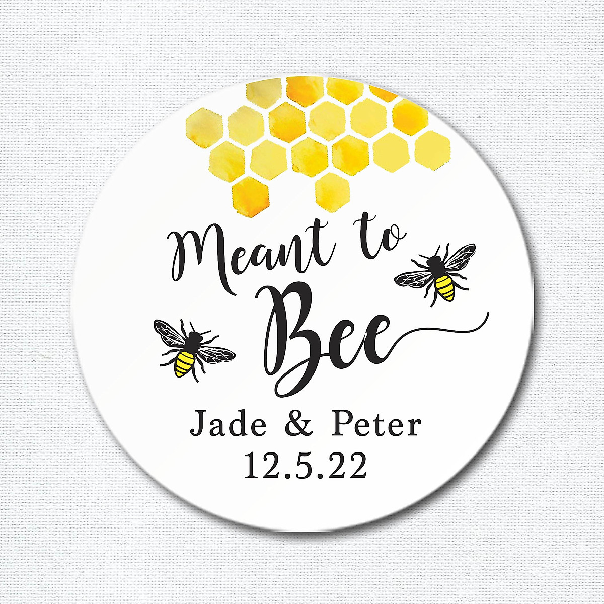 Meant to bee sticker, Honey favor stickers, Meant to bee labels, Custom wedding stickers, Honey bee party