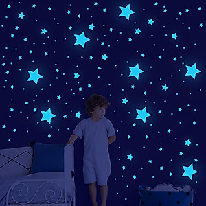 421Pcs Glow in The Dark Stars Ceiling Stars Glow in The Dark Space Planet Universe Galaxy Wall Decals Ultra Glow in The Dark Wall Stickers for Boys Girls Kid Bedroom Living Room Decor Christmas Gift