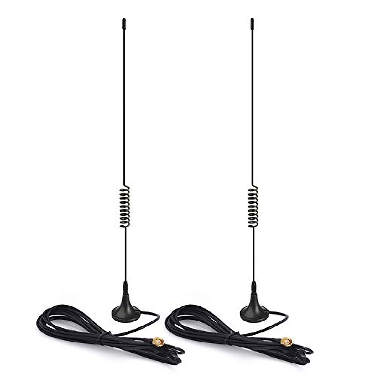 Bingfu Dual Band 978MHz 1090MHz 5dBi Magnetic Base SMA Male MCX Antenna (2-Pack) for Aviation Dual Band 978MHz 1090MHz ADS-B Receiver RTL SDR Software Defined Radio USB Stick Dongle Tuner Receiver