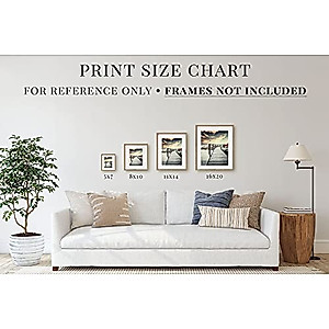 Lisa Russo Fine Art - Farmhouse Wall Decor Set of 4 SMALL 5x7" Unframed Prints, Beige Brown Neutral Country Rustic Artwork, Farm Pictures for Kitchen, Living Room or Bathroom Decor