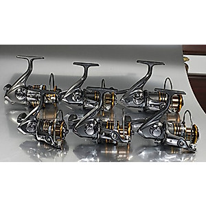 PLUSINNO HongYing Series Fishing Reels Spinning Freshwater Saltwater with 5.2:1 Gear Ratio Metal Body Left/Right Interchangeable Collapsible Handle Spinning Fishing Reel(Fishing Reel)