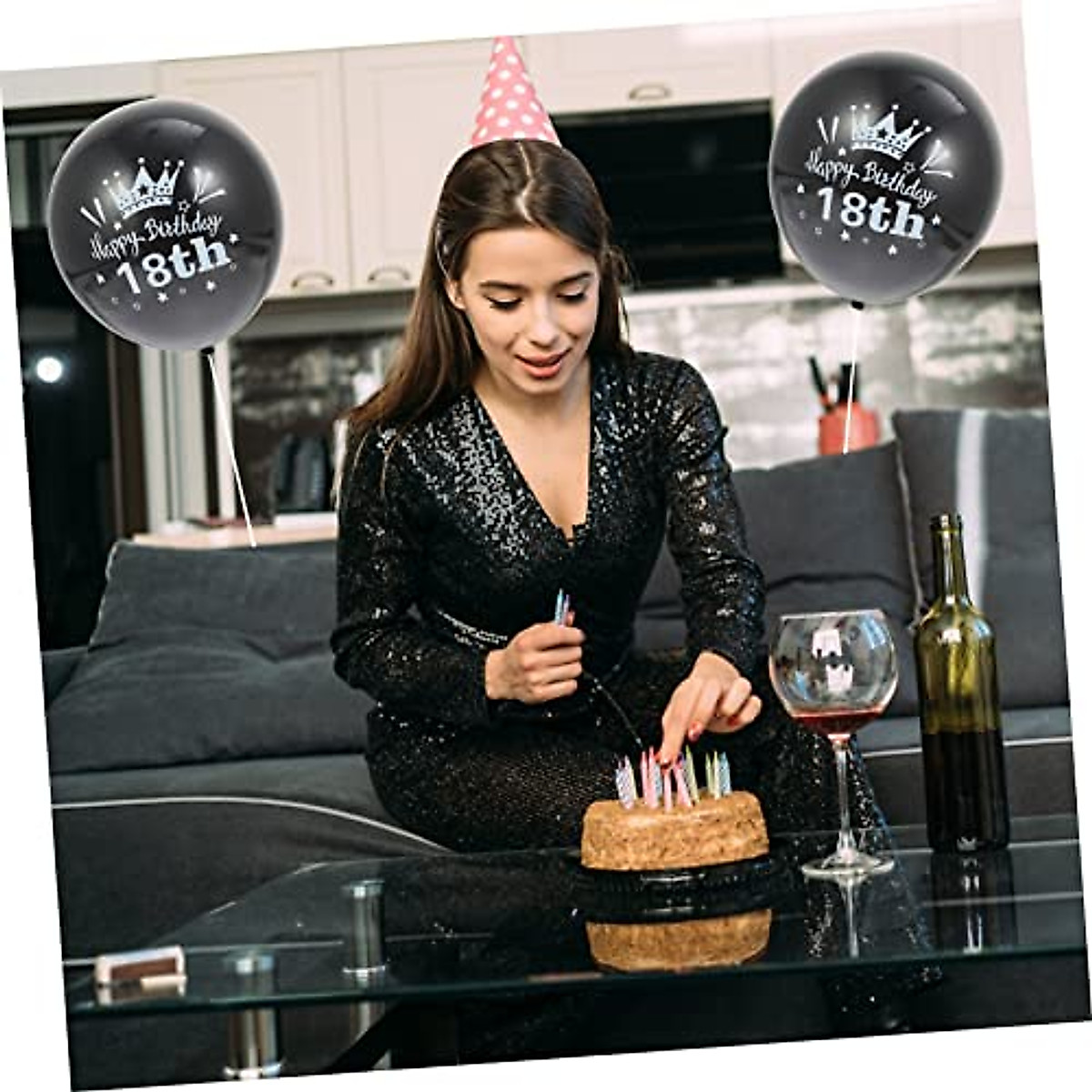 Abaodam 2 Packs balloon happy birthday ballons happy birthday banners decorative holiday garland arch decor ballon garland latex 18th banner birthday theme emulsion suite photo