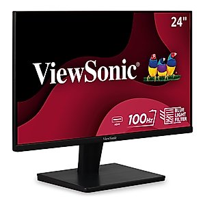 ViewSonic VS2447M 24 Inch 1080p Monitor with 100Hz, FreeSync, Thin Bezels, Eye Care, HDMI, VGA Inputs for Home and Office