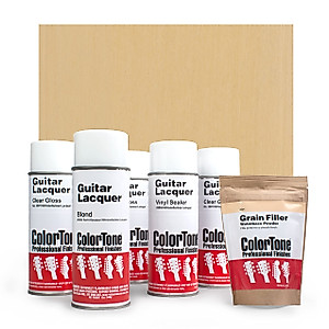 StewMac T-Style Tele DIY Build Your Own Electric Guitar Kit + ColorTone Blond Finishing Set (15282)