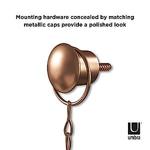 Umbra Dima Mirrors, Trio of Decorative Mirrors for Wall Decor, Apartment Décor/Wall Art, Copper, 28.7 x 17.7 x 1.6 cm, Diamond, Set of 3