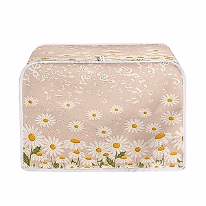 AFPANQZ Daisy Floral Toaster Covers for 2 Slice Toaster Kitchen Toaster Dust Covers Protection Bread Maker Oven Dustproof Covers Kitchen Accessories Small Appliance Covers