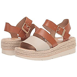 Dr. Scholl's Shoes Women's Once Twice Espadrille Wedge Sandal, Honey Brown, 8