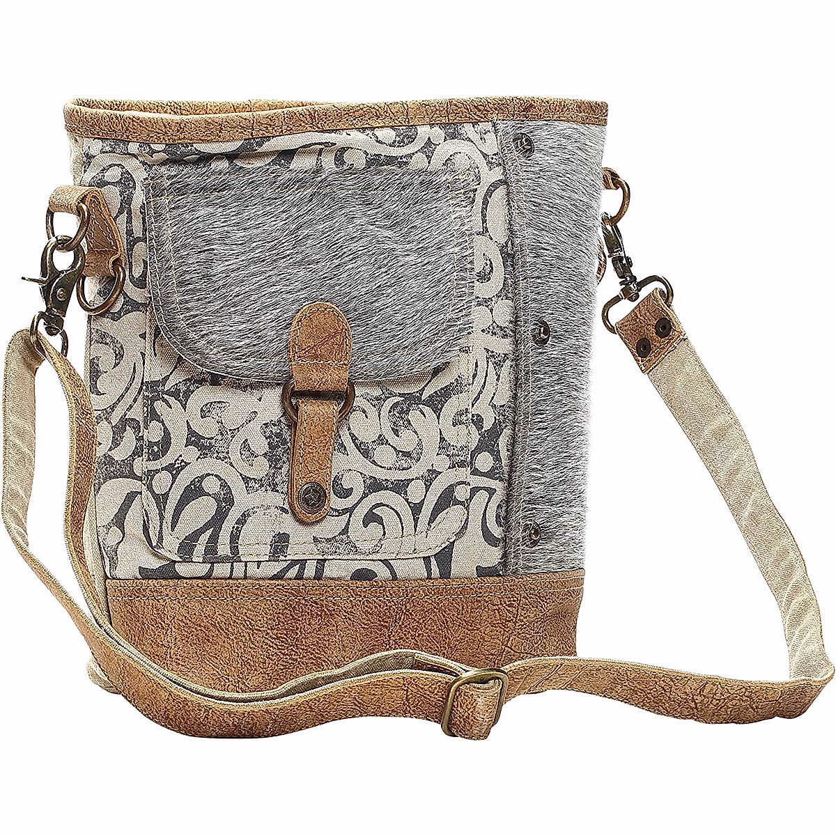 Myra Bag Hairon Flap Pocket Shoulder Bag S-1125