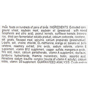 Hagen Tropican Lifetime Formula Parrot Food, 8 lb. - HARI Parrot Food with Peanuts & Sunflower Seeds and Balance Nutrition Levels