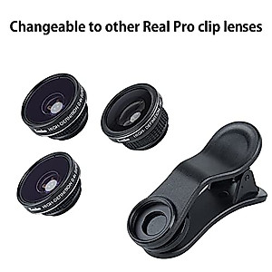 Kenko REAL PRO Multi-Coated Glass REAL PRO 0.4x Super Wide Angle Clip Lens for Mobile Devices, Black (KRP-04SW)