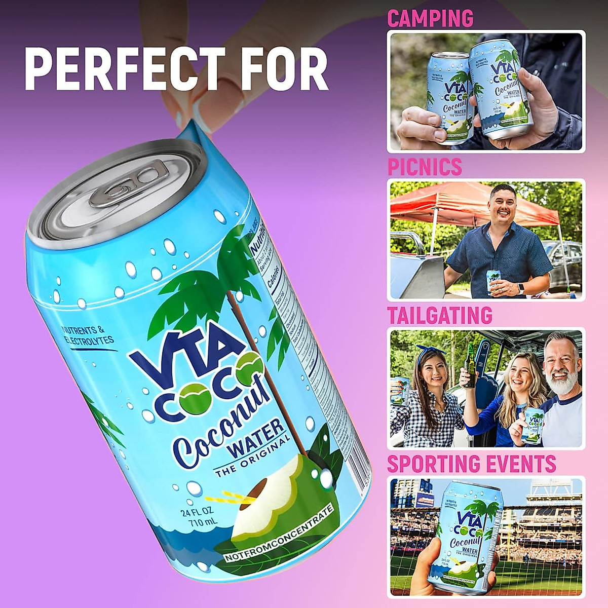 Skywin Silicone Can Sleeve (3 Pack) - Can Cover can Hides Can by Disguising it as a Can of Natural Coconut Water (Light Blue)