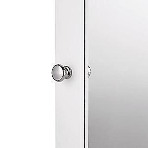 RiverRidge Ashland Wall-Mounted Medicine Cabinet Mirror with Adjustable Shelves - White Bathroom Mirror with Storage