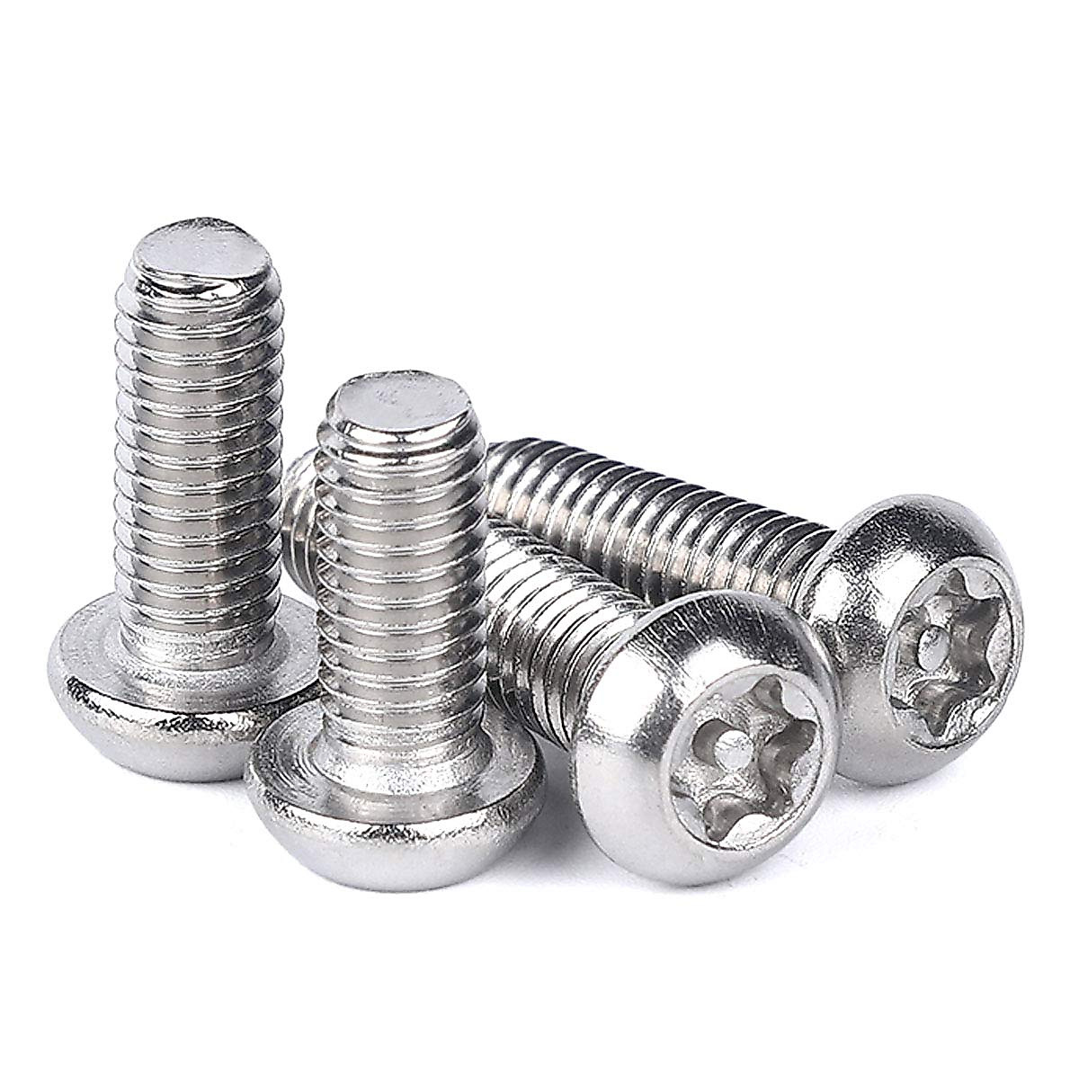 M6x16mm Stainless Steel Button Head Torx Security Anti Theft Screws（20Pcs）