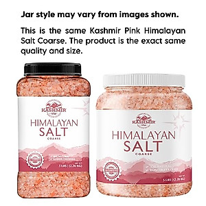 LA SALT CO Kashmir 5 Lbs Pink Himalayan Salt Bulk Jar, Coarse | 100% Pure, Food Grade with 84 Trace Minerals | Kosher Certified, Vegan, Non-GMO, & Cruelty-Free