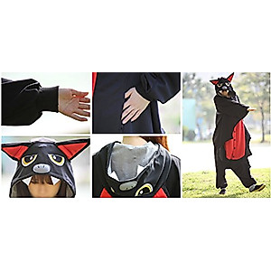 WOTOGOLD Animal Cosplay Costume Bat Unisex Adult Pajamas Black