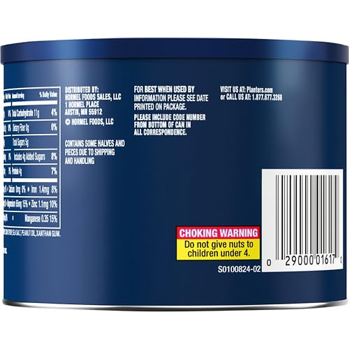 PLANTERS Deluxe Honey Roasted Whole Cashews, Sweet and Salty Snacks, 8.25oz (1 Canister)