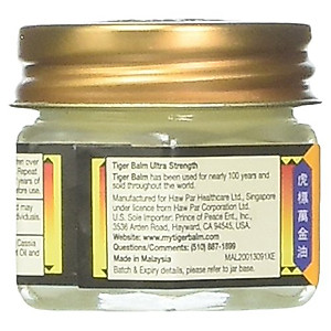 Tiger Balm Ultra Strength Pain Relieving Ointment Non-Staining 18 gm