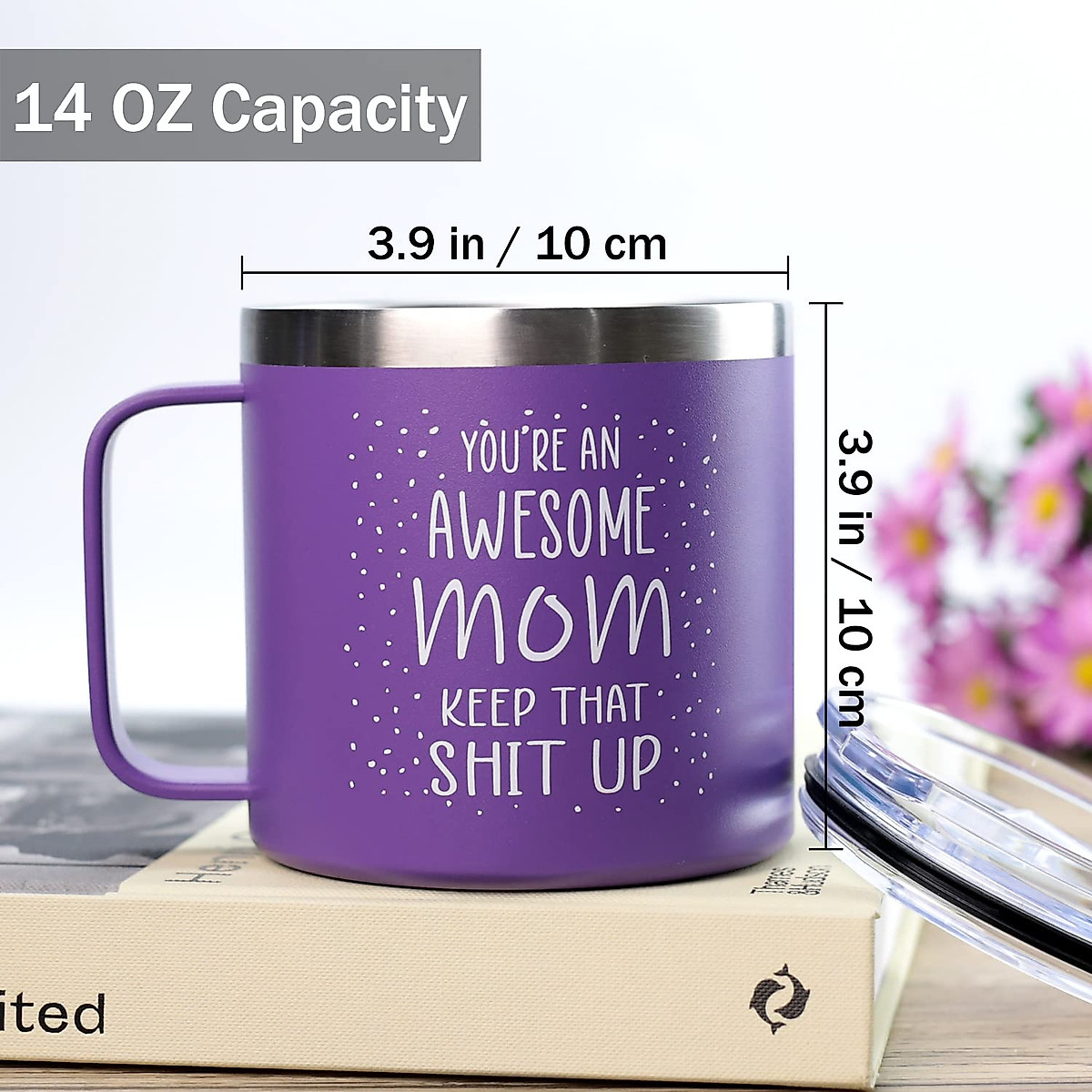 Mom Birthday Gifts from Daughter Son Husband Mother Day Gift for MOM Grandma Wife Best Mom Ever Gifts Birthday Gifts for Women Funny Unique Travel Coffee Mug Mom Tumbler Cup Gift for Mother in Law