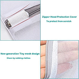 3PCS Durable Honeycomb Mesh Laundry Bags Wash Bags for Lingerie Stockings,Polyester Fine Mesh Fabric Cord Bag for College,Dorm,Storage() (19.7"×23.6“)