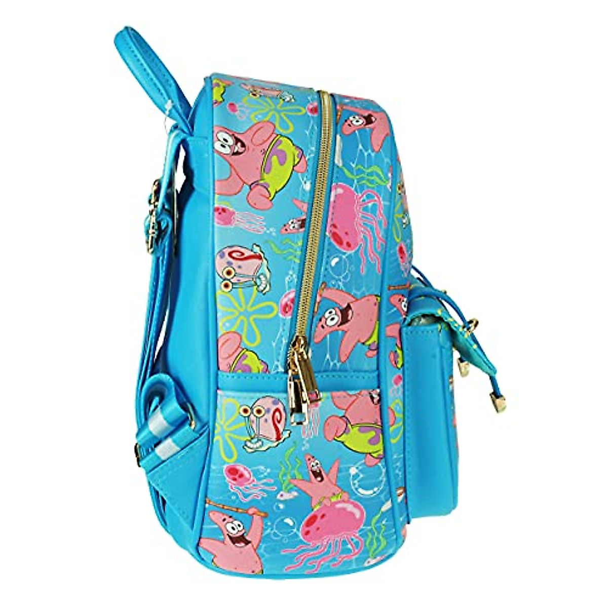 SpongeBob 11" Faux Leather Mini Backpack Featuring Patrick - A21344