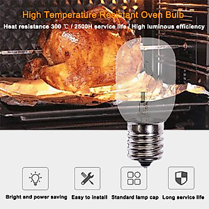 8206232A Light Bulb for Whirlpool Microwave,40W 125V E17 Under Hood Microwave Bulb Fit for Whirlpool Maytag GE Amana Over The Range Hood Microwave Lava Lamp, 6 Pack