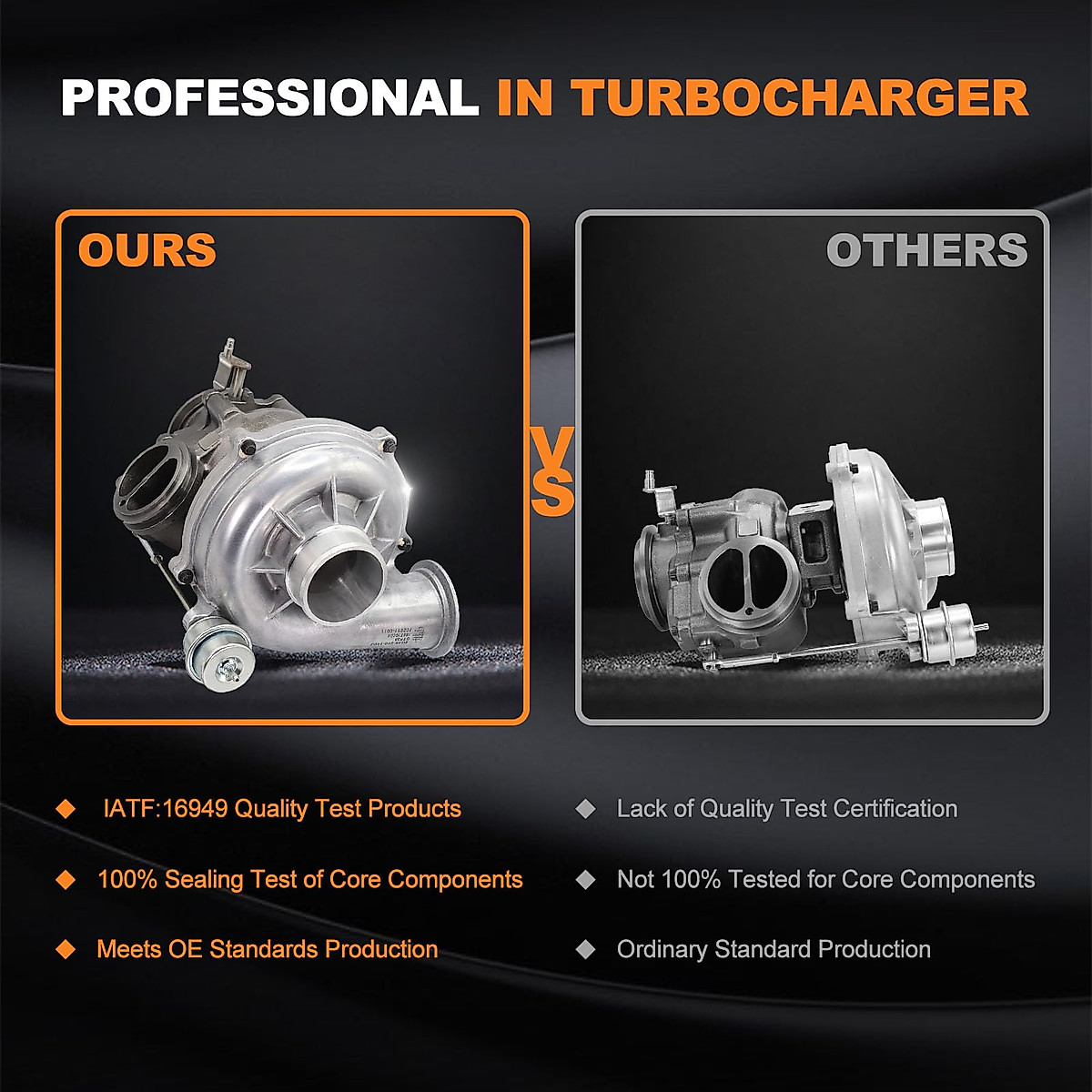 Bapmic 1831383C92 Turbocharger Turbo Charger Kit Compatible with Ford F-250 F-350 F-450 F550 Powerstroke Diesel 7.3L 99-03