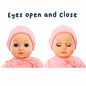 Baby Born My First Baby Doll Annabell - Blue Eyes: Realistic Soft-Bodied Baby Doll for Kids Ages 1 & Up, Eyes Open & Close, Baby Doll with Bottle