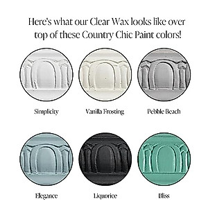 Furniture Wax - 100% Natural Sealant for Chalk Furniture Paint or Raw Wood, Light Protection, Easy to Apply, No Odor, Eco-Friendly - 7 Color Choices - Clear (4 oz)