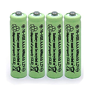 OXWINOU 1.2V AAA 600mAh NI-MH Rechargeable Battery for Outdoor Solar Lights,Garden Lights, Remotes, Mice (Green 4 PCS)