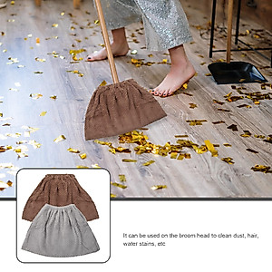 Healeved 4 PCS Broom Covers Broom Sweeping Cloth Broom Replacement Cloth Floor Cleaning Cloths Dusting Broom Covers Washable Duster Broom Dust Mop Cleaning Tool