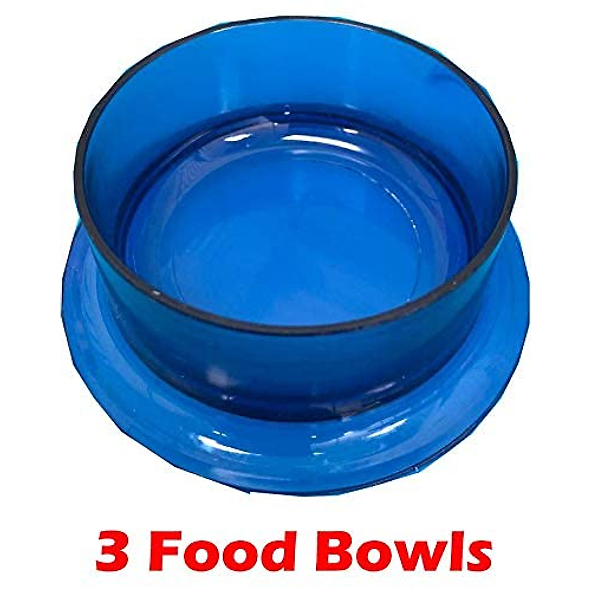Acrylic Clear 3-Floor Levels Habitat Hamster Home Rodent Gerbil Mouse Mice Cage with Large 6" Diameter Running Ball On Top (Blue)