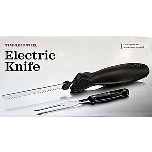 ELITRA HOME Professional Grade Electric Knife | Easy Slice Electric Kitchen Knife For Carving Meats, Bread, Turkey, and More | Stainless Steel Serrated Blade, Carving Fork, and Storage Case
