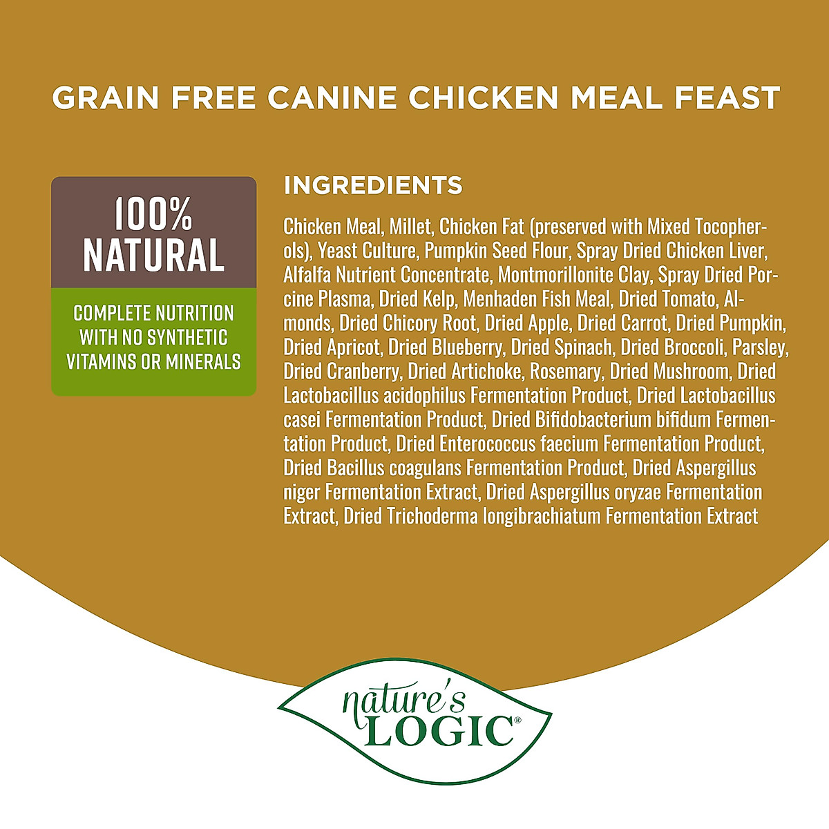 Nature's Logic Grain Free Chicken Meal Feast, 25lbs