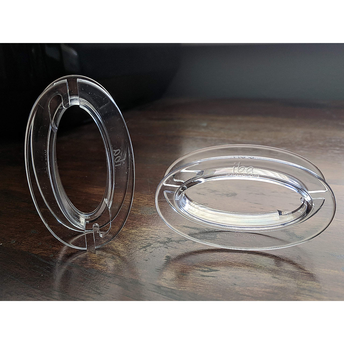 Iba Innovations Blind Cord Winder - No Wall Damage Safety Blind Cord Wrap Cleat Alternative (Clear, 2 - Pack)