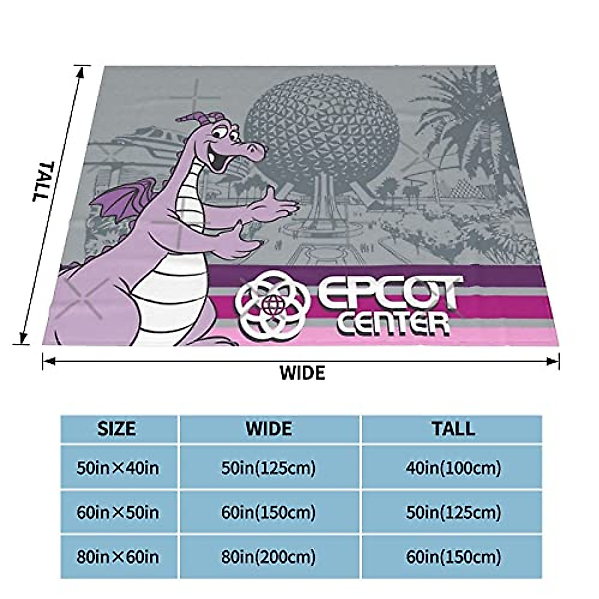 JIYINJI Figment Novelty Blanket Fleece Throw Blanket Super Soft Lightweight for Women 80 inch x60 inch, Black