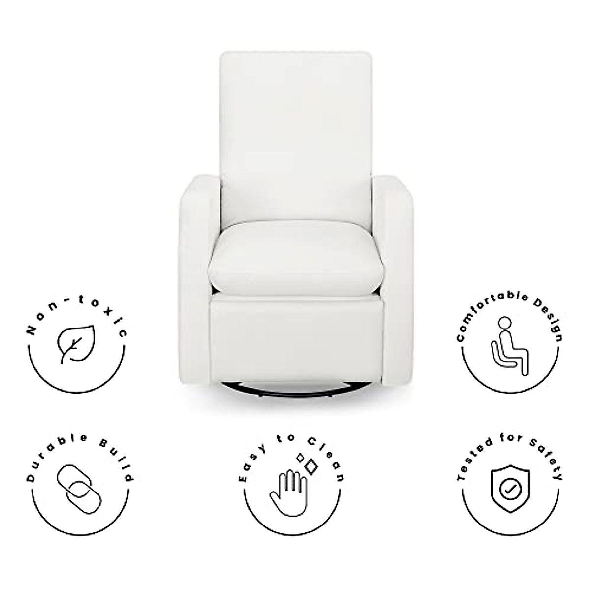 Delta Children babyGap Cloud Recliner with LiveSmart Evolve - Sustainable Performance Fabric, Artic