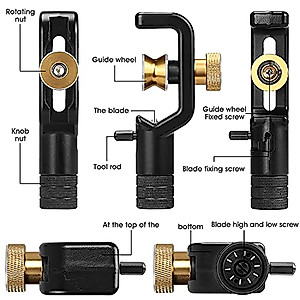 groword 8-28MM Wire Stripper, FTTH Armored Fiber Optic Cable Stripper, Coaxial Mid Span Cable Stripper, Radial Cutter, Slitting Tools with Adjustable Cutting Depth, 5/16" to 1 1/8" Diameter