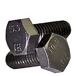 M24-3.0 x 150 DIN 933 10.9 Plain (30 Pcs) Hex Head Cap Screw Fully Threaded 10.9 Class Steel Plain Finish M24 Thread Diameter x 150mm Bolt Length
