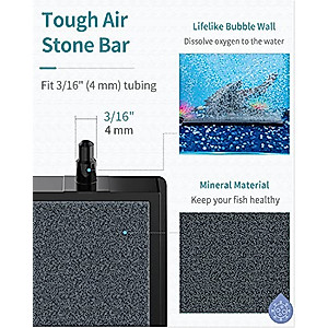 Pawfly 12 Inch Air Stone Grey Mineral Bubble Stone Bar Diffuser Bubbler Airstones for Aquarium, Fish Tank, and Pump