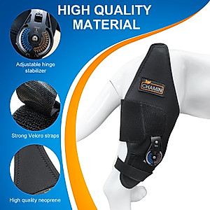 CHAMIN/RISURRY Dog Knee Brace with Adjustable Hinge Stabilizer, Dog ACL Knee Brace Support Osteoarthritis, Made with Premium Quality Neoprene(Right Leg,XL)