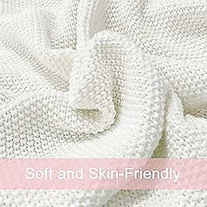 YOYI YOYI Cotton Baby Blanket Waffle Knit Toddler Blankets Soft Warm Breathable Nursery Swaddling Blankets for Girls and Boys Receiving Blanket for Crib, Stroller, car 31"x40"(Milk)